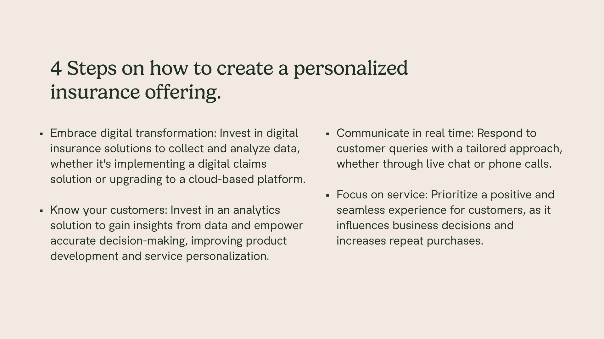 Personalized insurance – revolutionizing the insurance industry. | Insurely